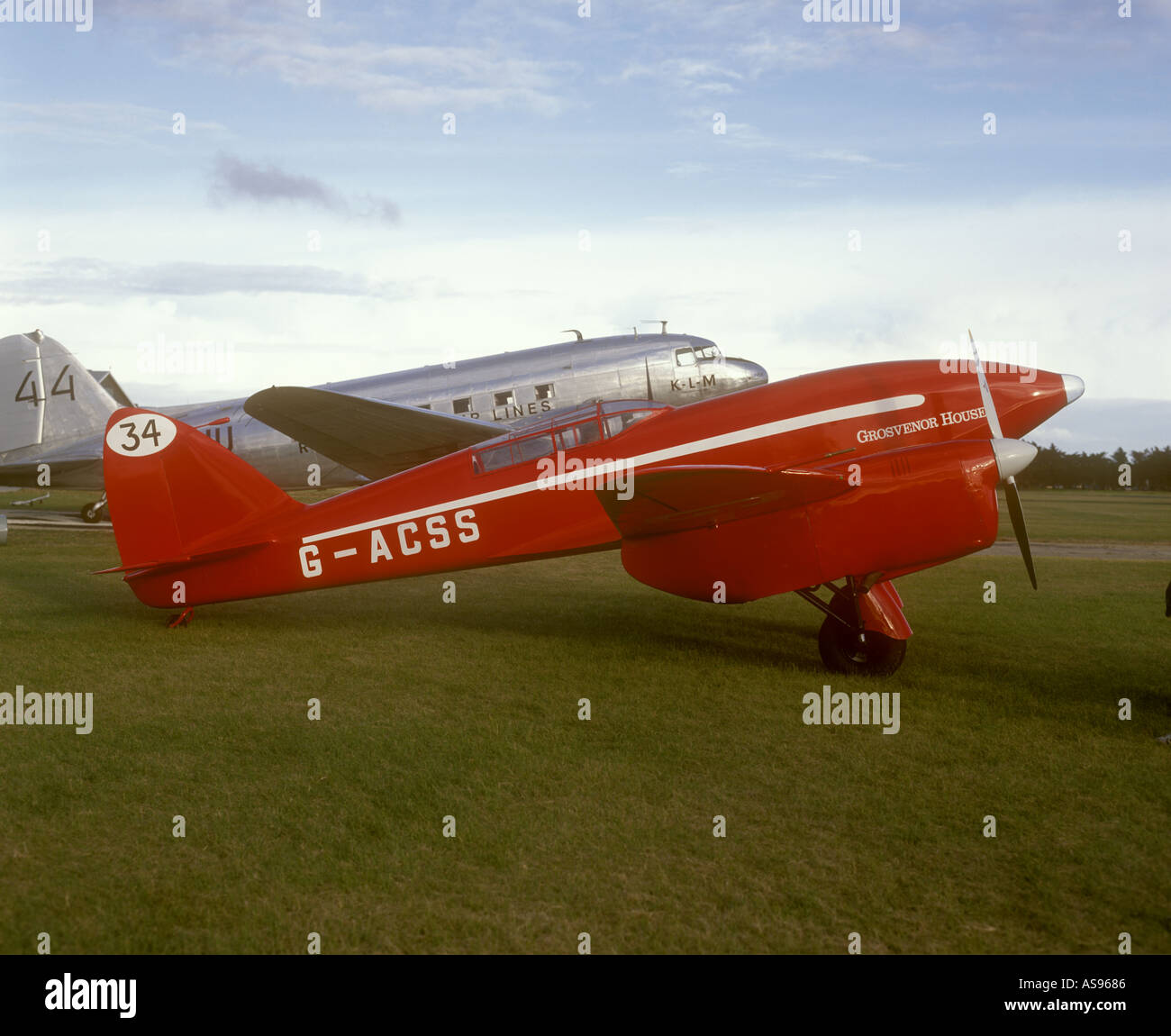Replica of de Havilland Comet racing plane Melbourne Australia Stock ...