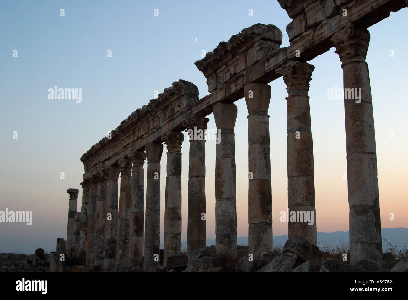 Roman ruins of Afamia or Apamea Syria Stock Photo - Alamy