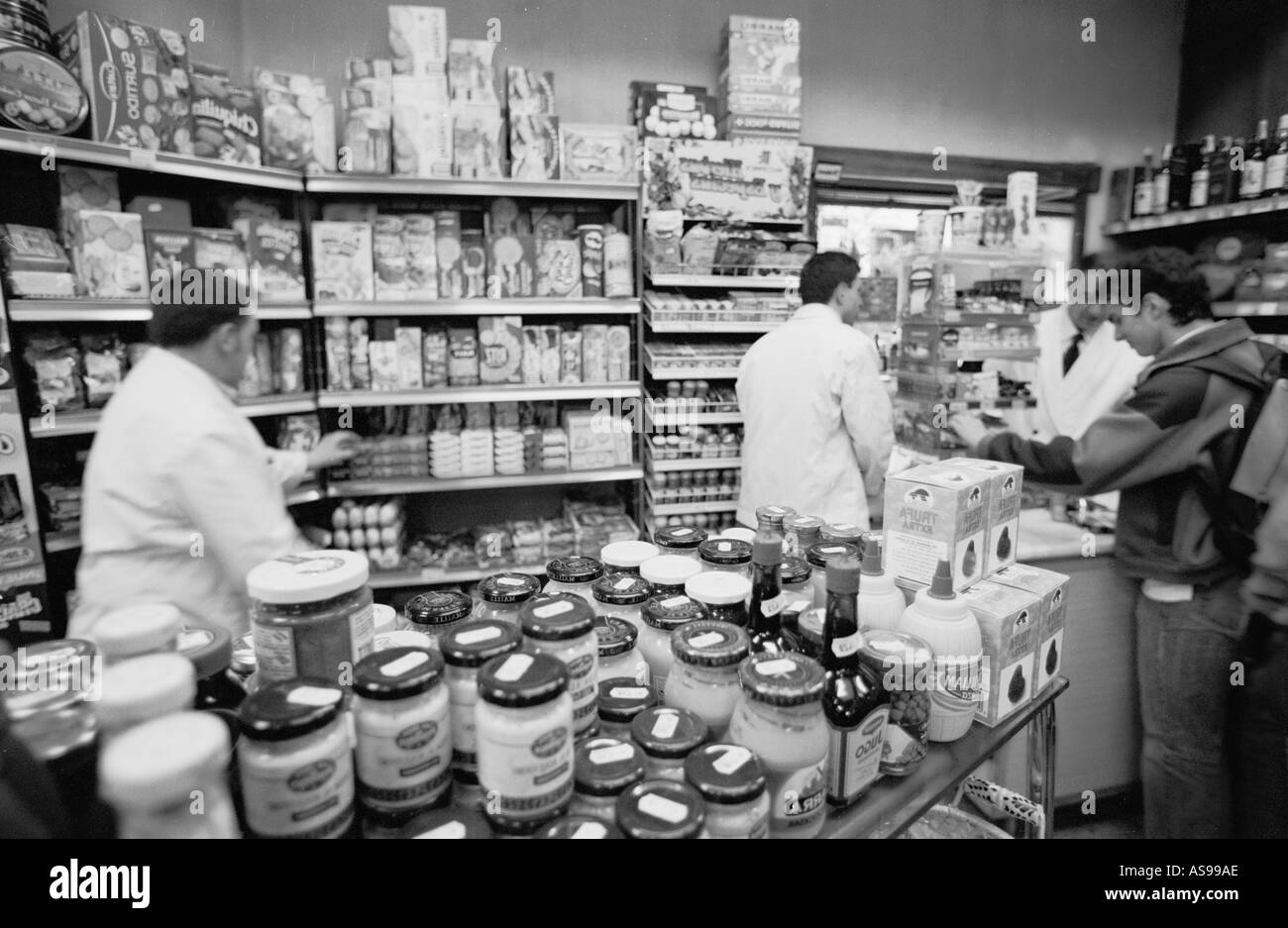 Small traditional family run grocer in Madrid Spain Stock Photo - Alamy