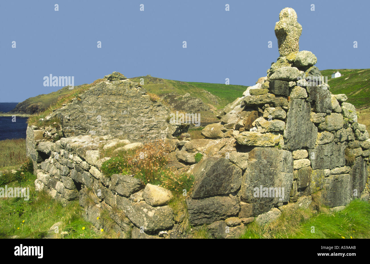 St Helen's Oratory at Cape Cornwall England UK Stock Photo - Alamy