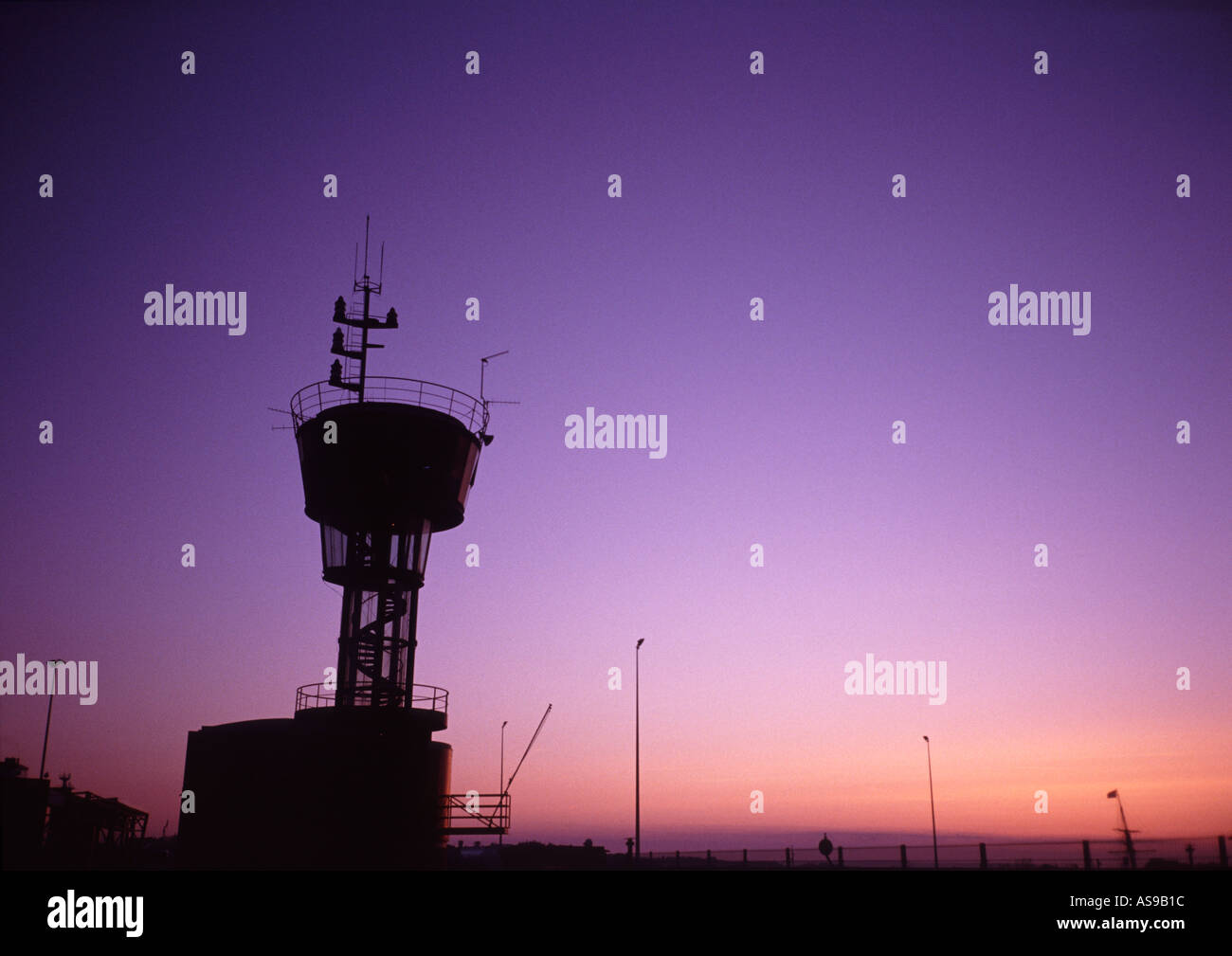 Port control tower Saint Brieuc Brittany France Stock Photo - Alamy