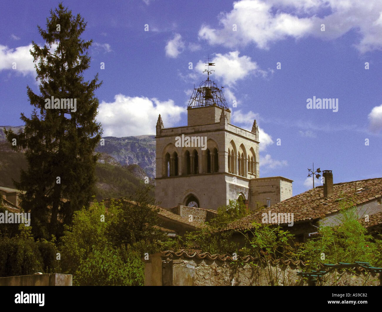 france drome valley of the river drome die village Stock Photo - Alamy