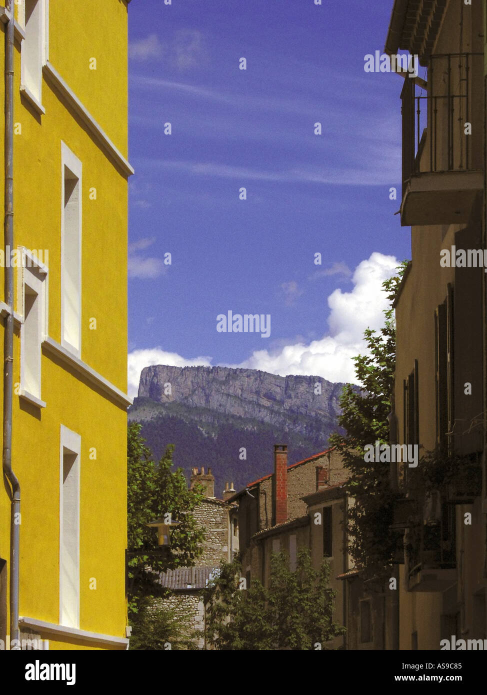 france drome valley of the river drome die village Stock Photo - Alamy