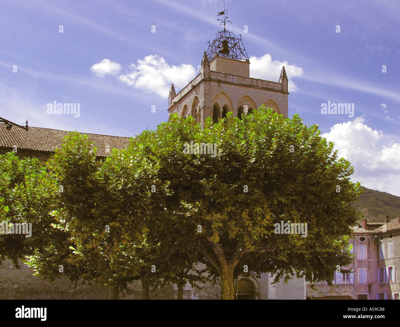 france drome valley of the river drome die village Stock Photo - Alamy