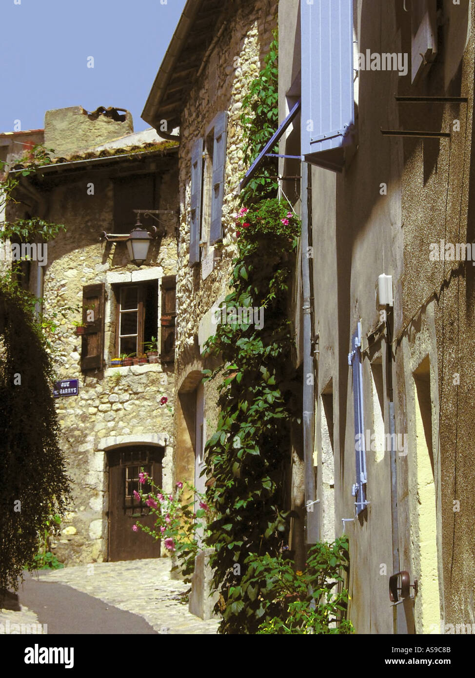 france drome valley of the river drome die village Stock Photo - Alamy