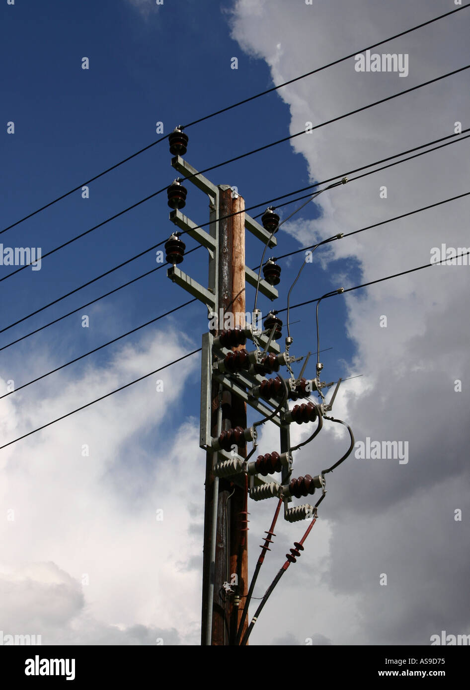 electric pole energy sky Stock Photo - Alamy