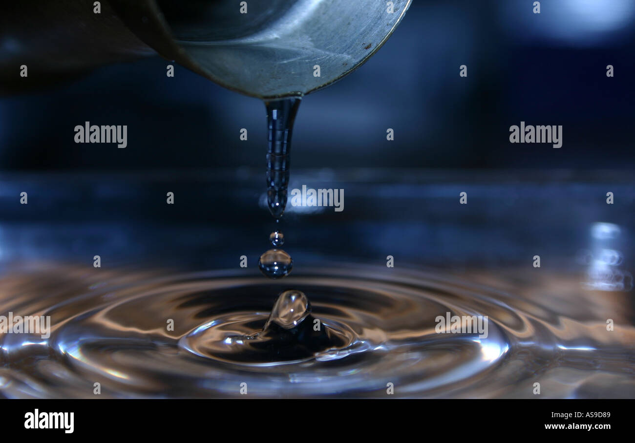 pouring water blue pour Stock Photo - Alamy