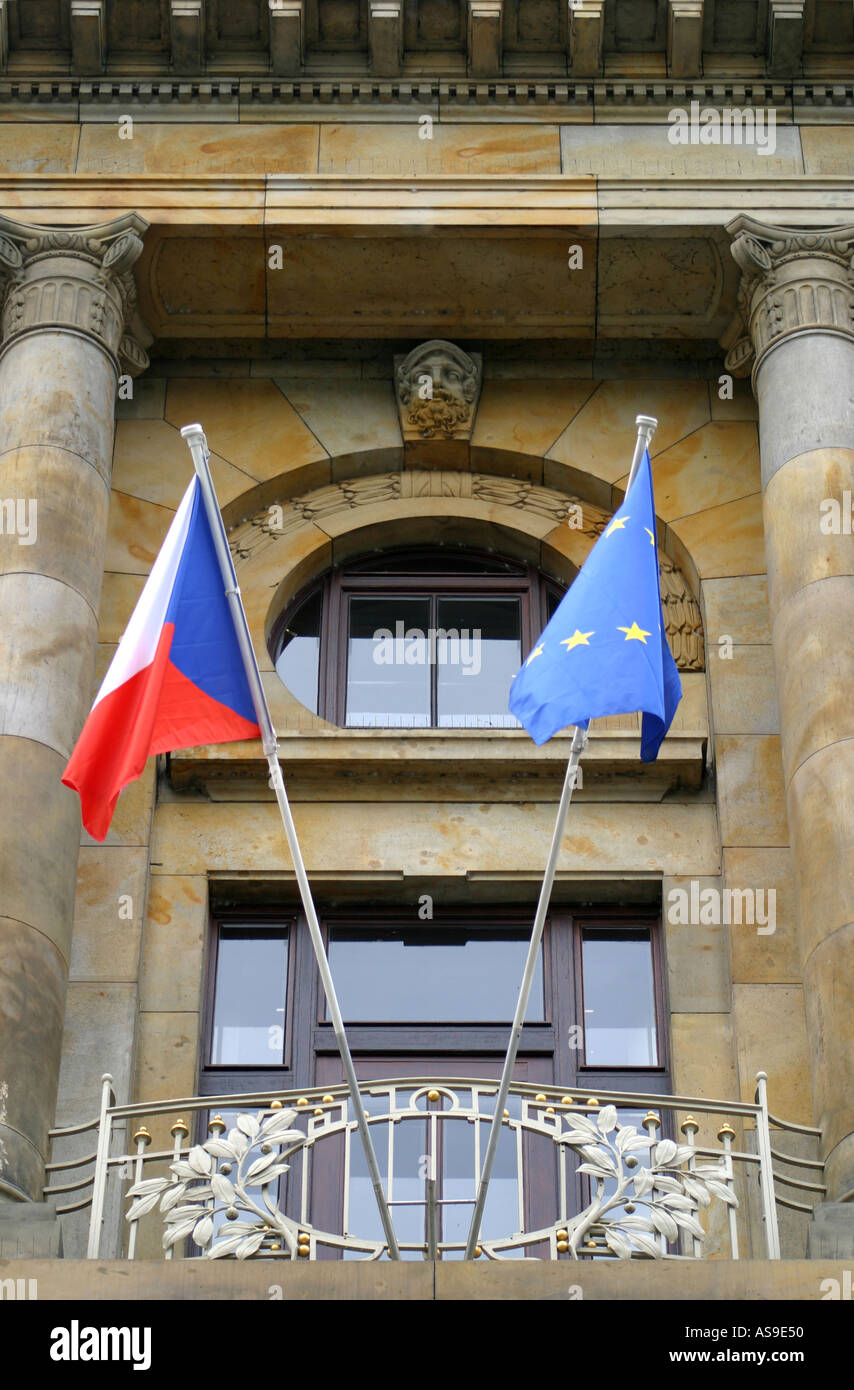 Czech and european flags hi-res stock photography and images - Alamy