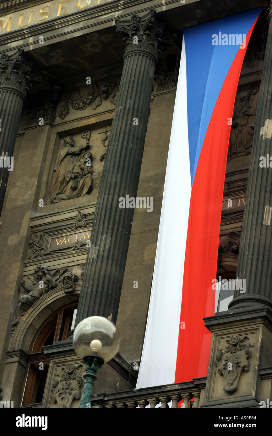 Czech flag flying Stock Photo - Alamy