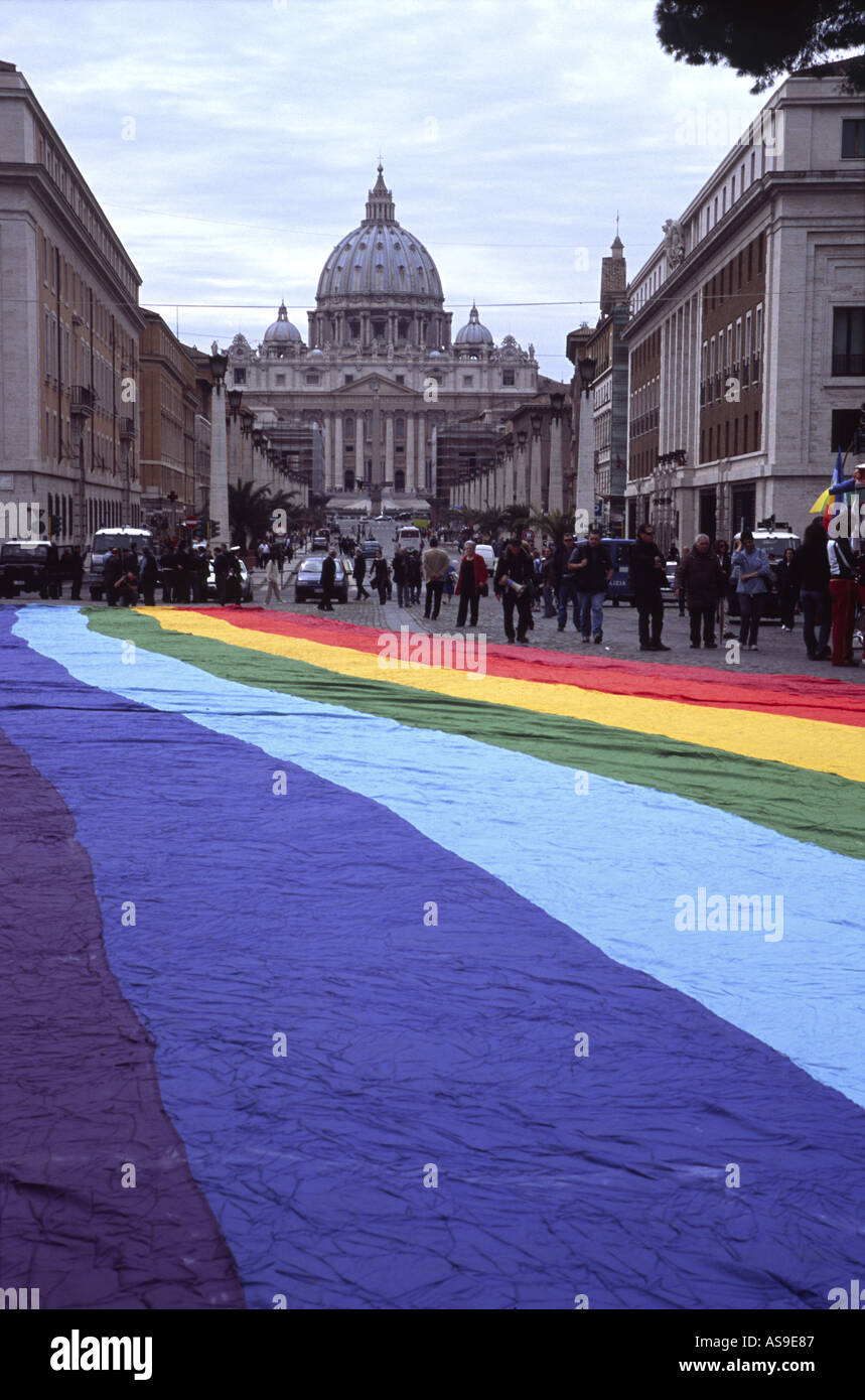 st peters square basilica with the castel sant angelo covered by an ...