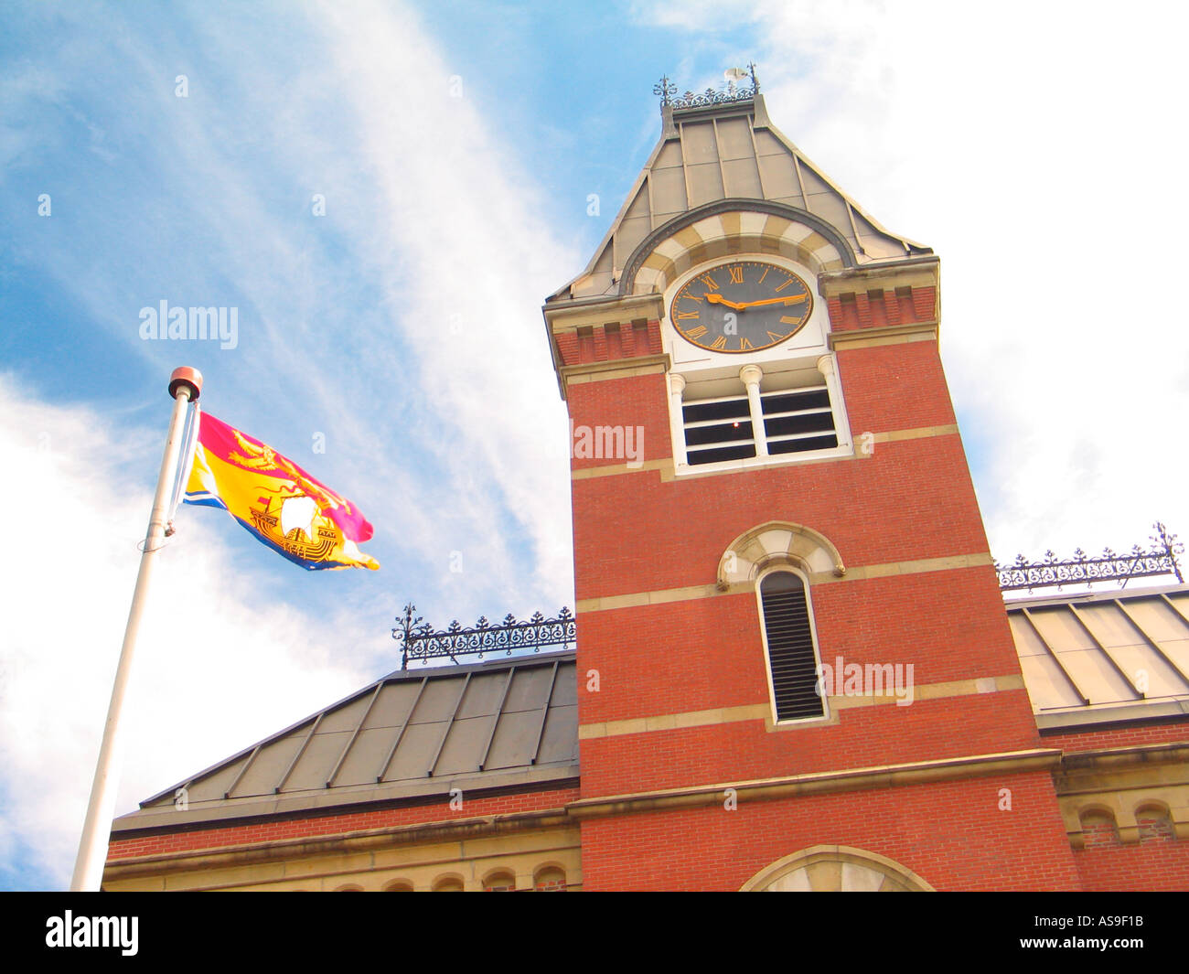 Fredericton City Hall New Brunswick Flag Stock Photo - Alamy