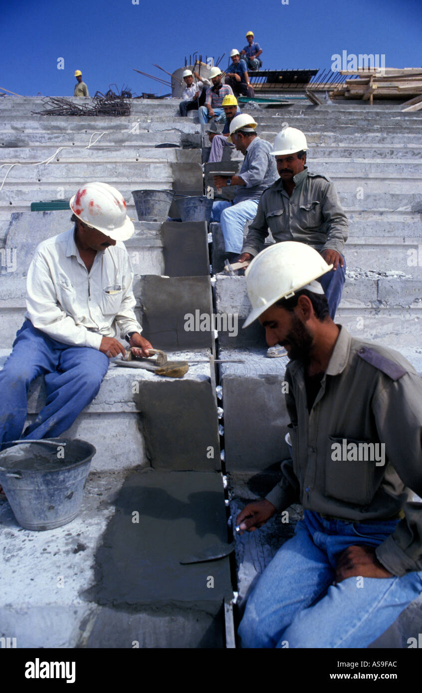 Construction workers on building site, Beirut, Lebanon Stock Photo - Alamy