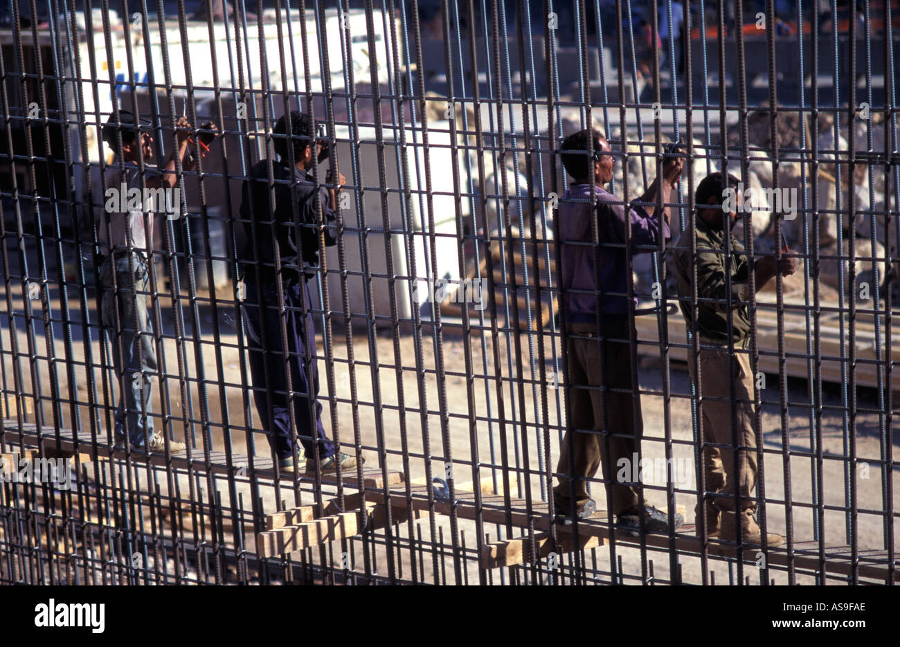 Construction workers in downtown Beirut Lebanon Stock Photo - Alamy