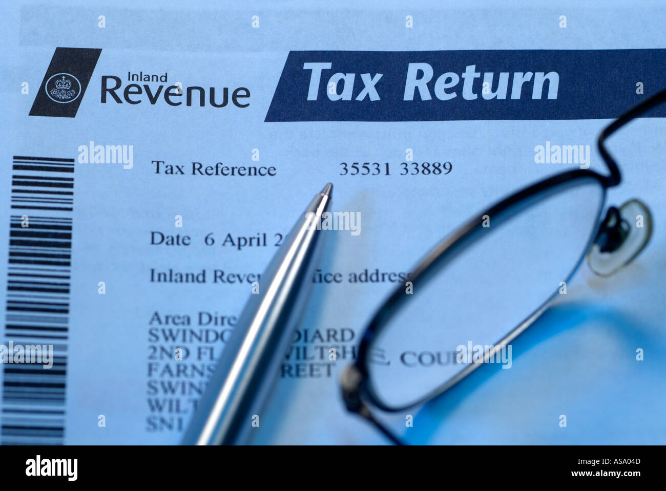 United Kingdom Inland Revenue Tax Return Papers Stock Photo - Alamy