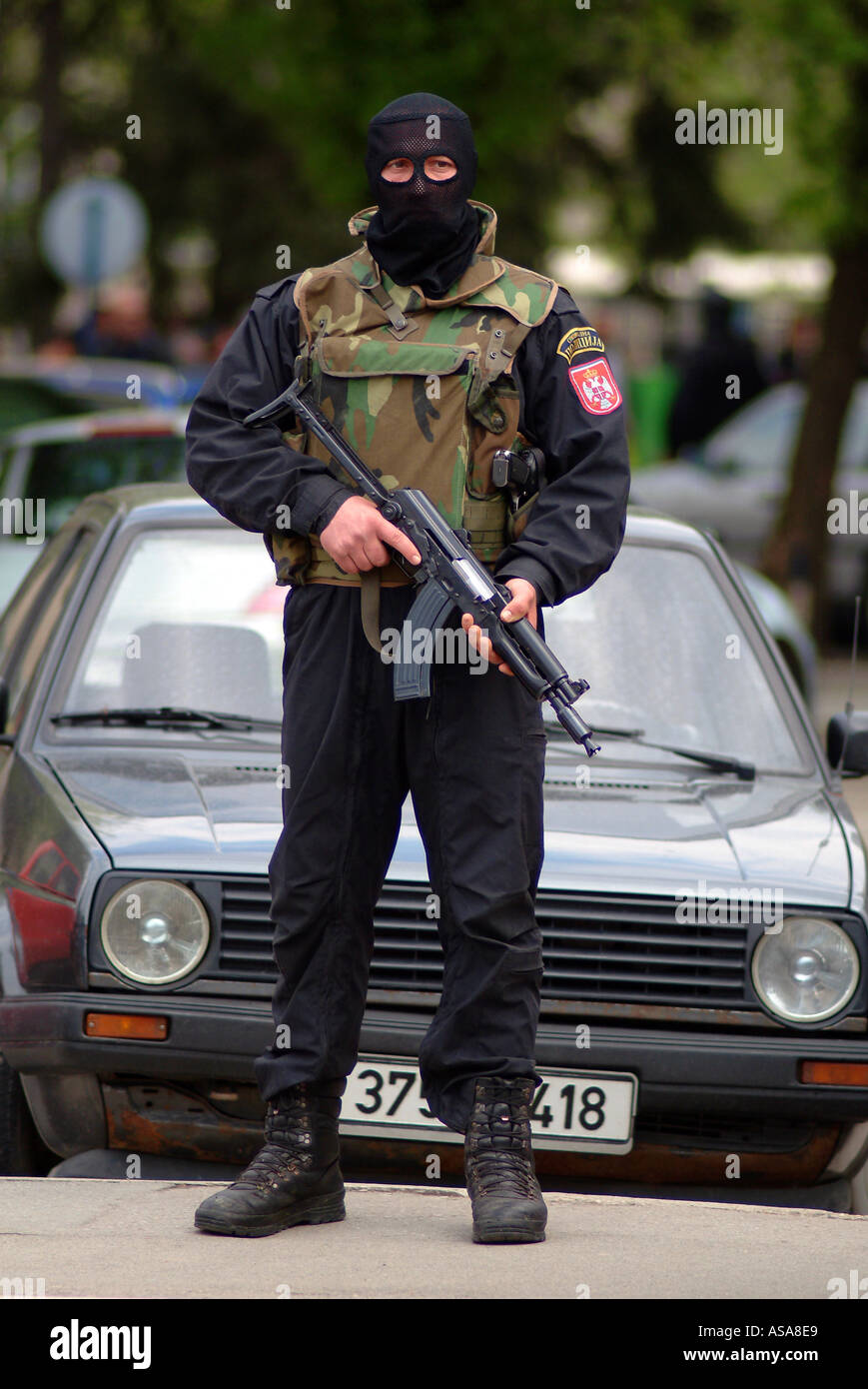 Bosnian Serb Special Forces Police Officer During a Raid Against the ...
