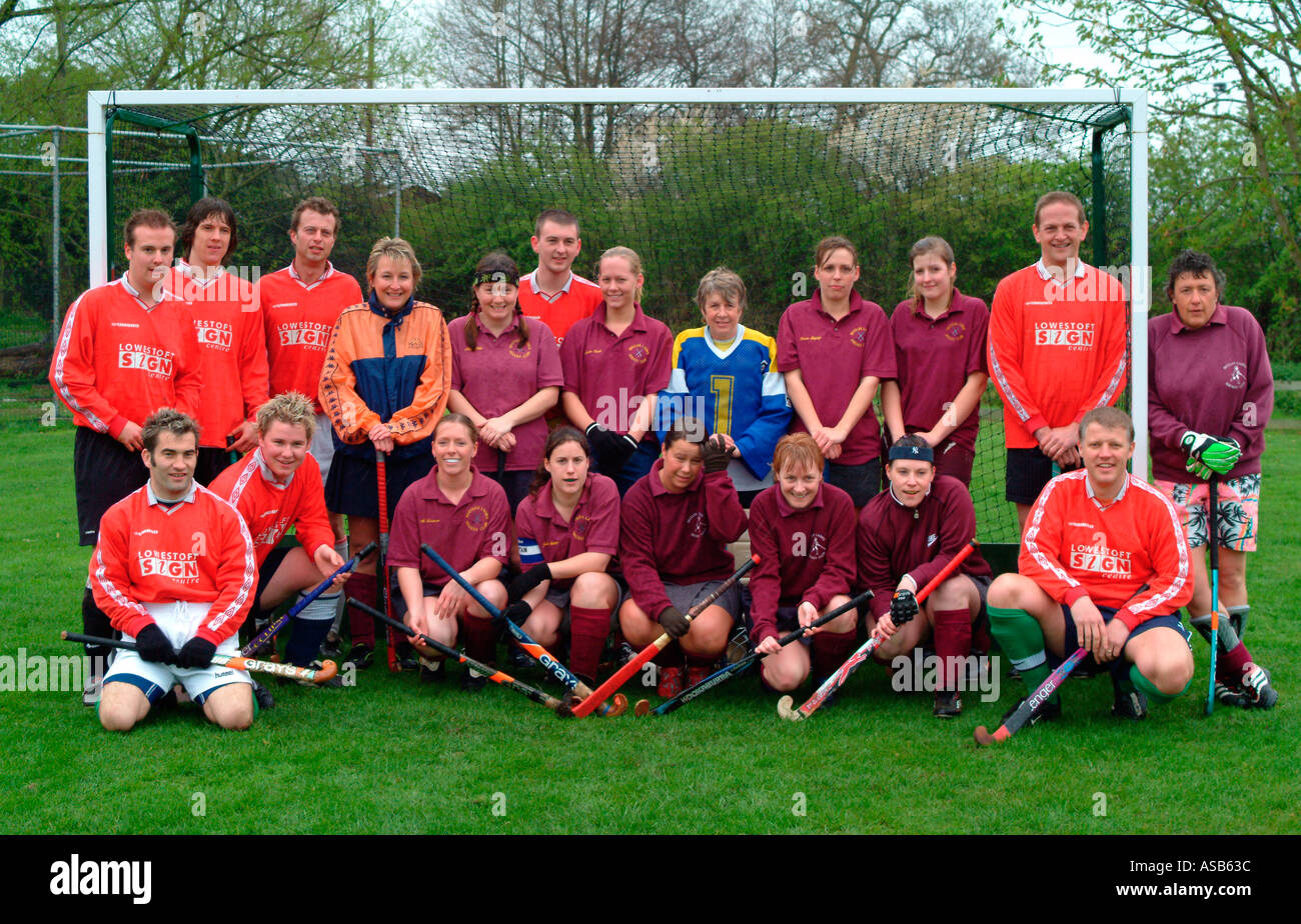 Mixed men and women Hockey club teams Stock Photo - Alamy