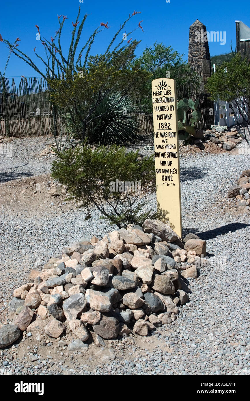 Boot Hill Cemetery Tombstone Arizona USA Stock Photo - Alamy