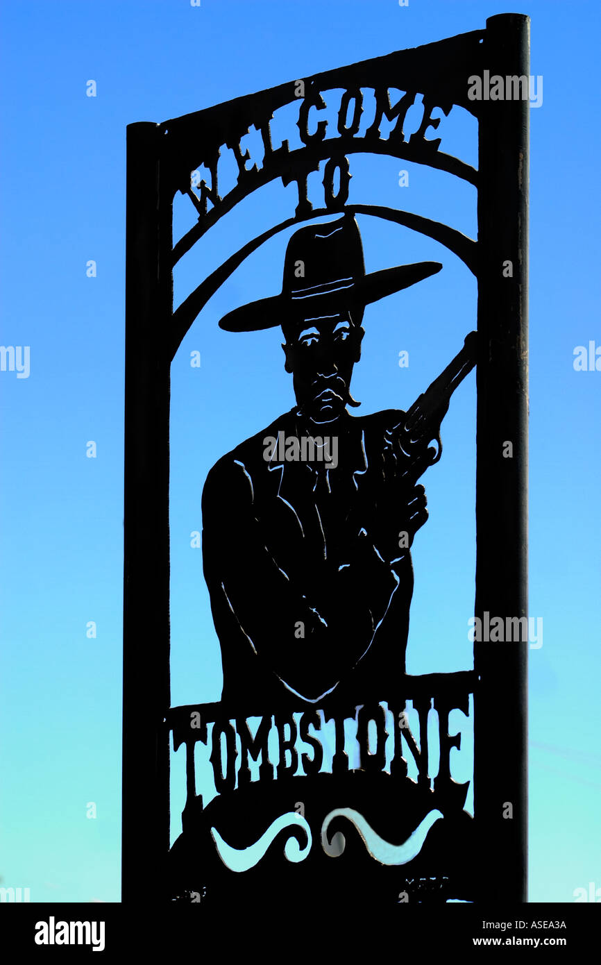 Welcome Sign Tombstone Arizona Stock Photo - Alamy