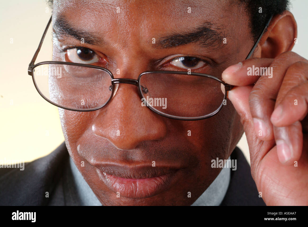 Peering Over Glasses High Resolution Stock Photography and Images - Alamy