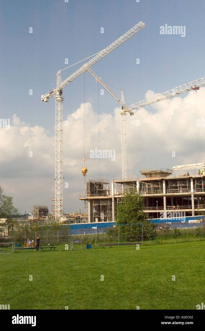 Cranes on a building site Stock Photo - Alamy