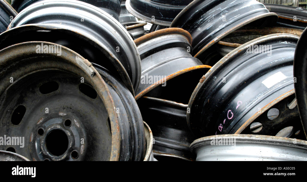 old and used wheels Stock Photo - Alamy