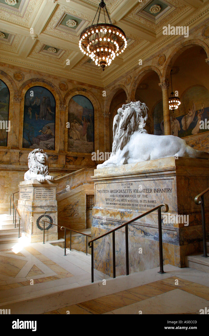 Grand Lobby of Boston Public Library Boston MA Stock Photo - Alamy