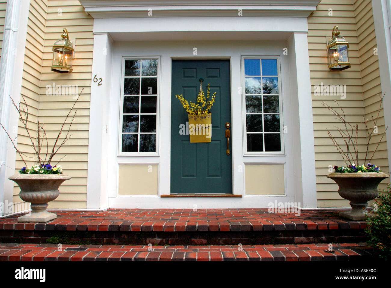 Front Door of American Home Stock Photo - Alamy