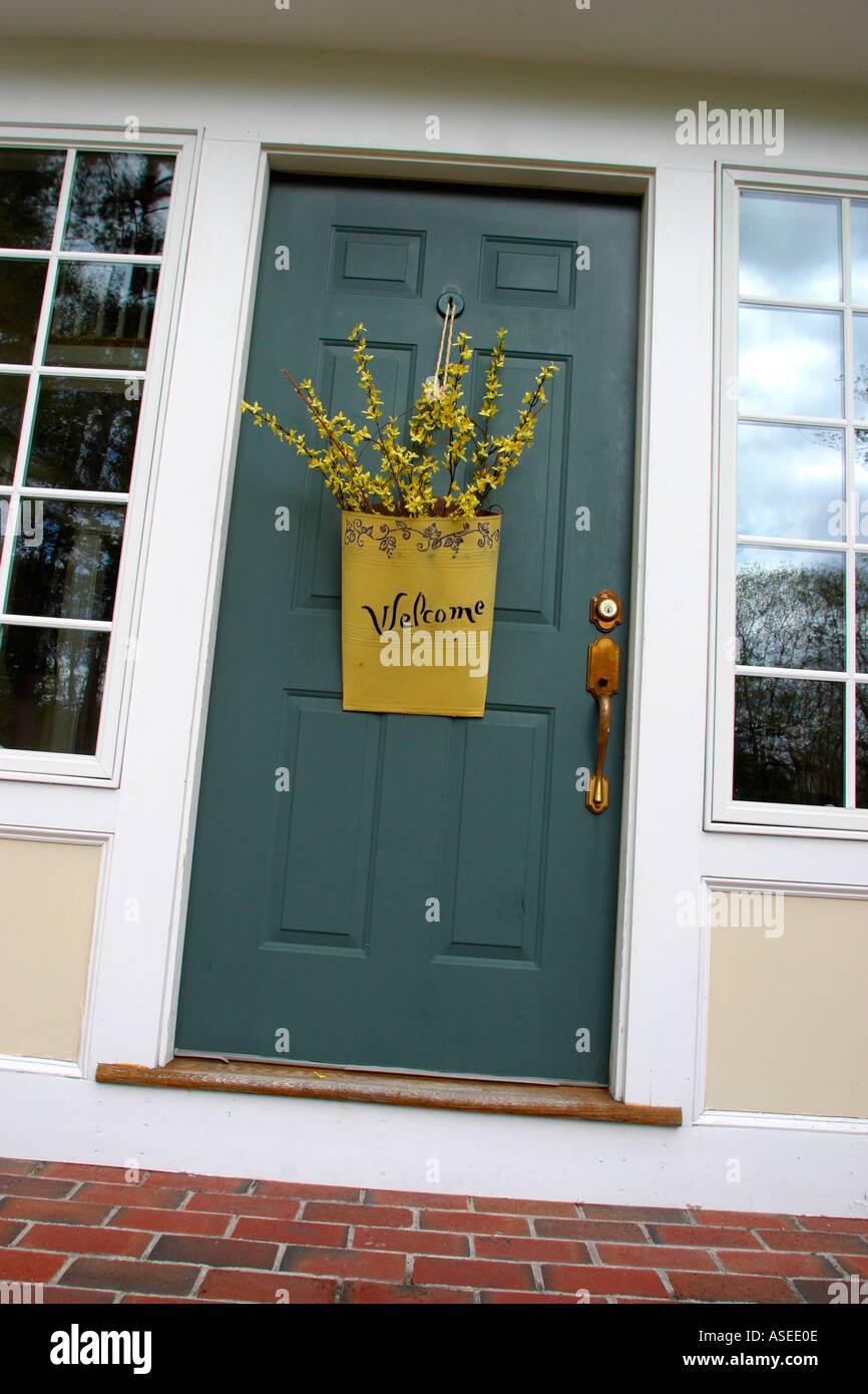 Front Door of American Home Stock Photo - Alamy