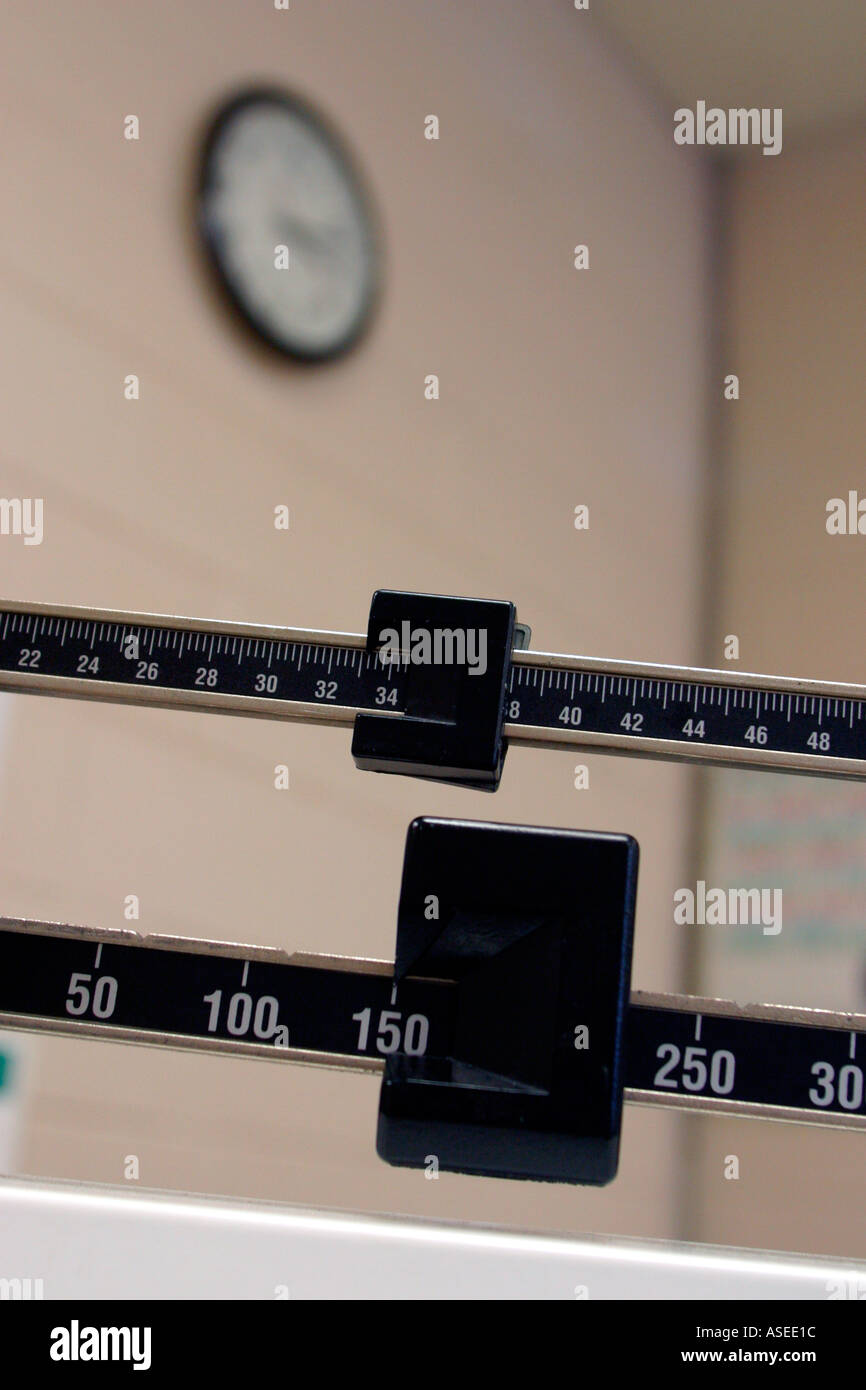 Scale at Gym Stock Photo - Alamy