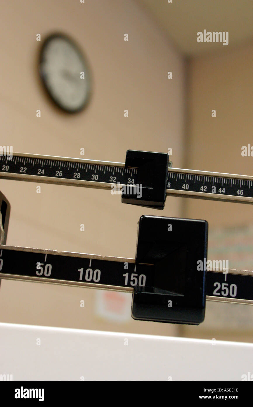 Scale at Gym Stock Photo - Alamy