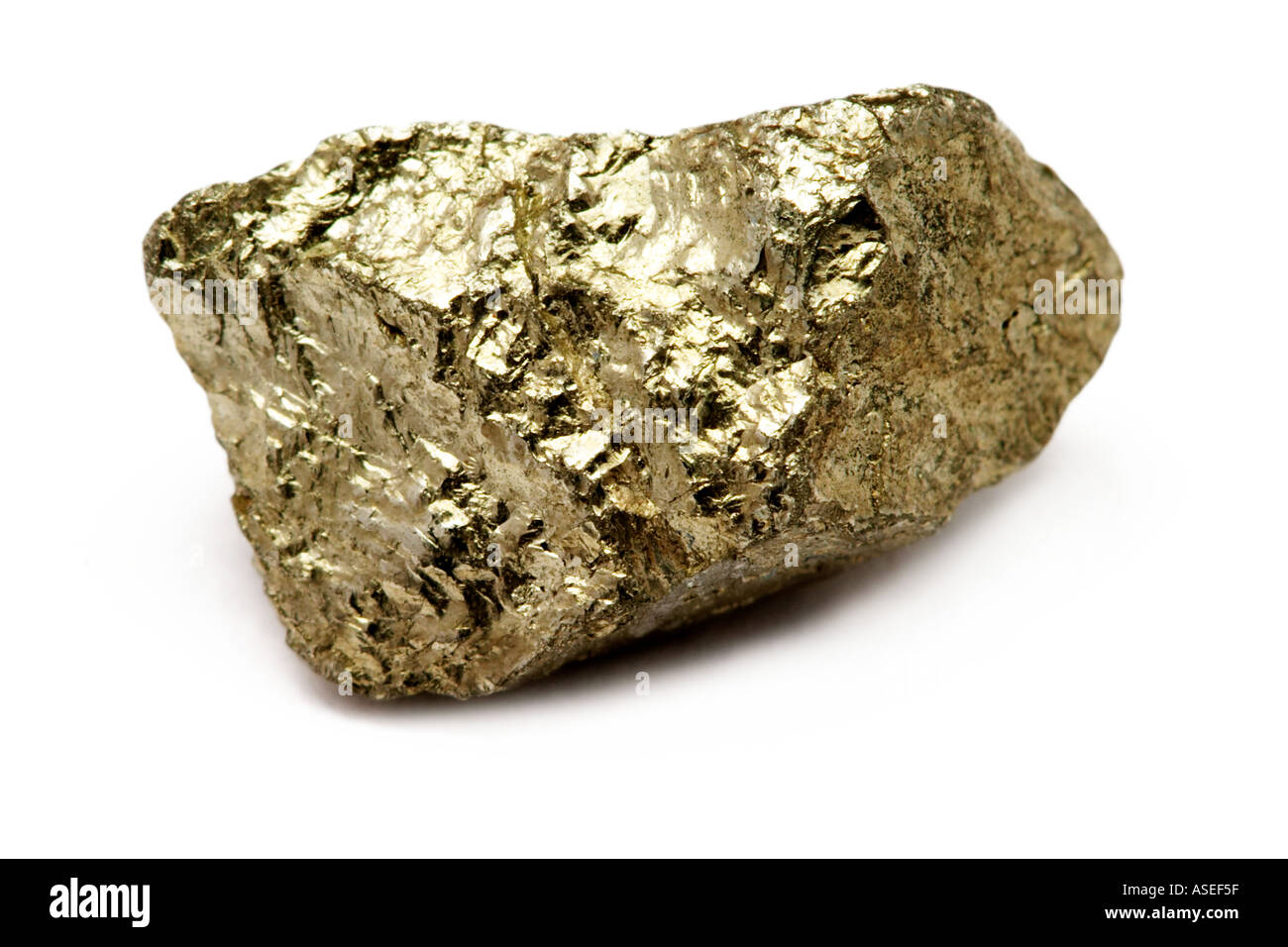 Iron Pyrite tumble smoothed mineral sample Stock Photo - Alamy