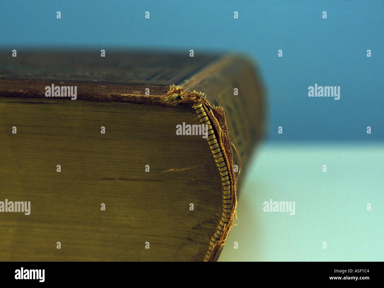 A close up detail of an old book Stock Photo - Alamy