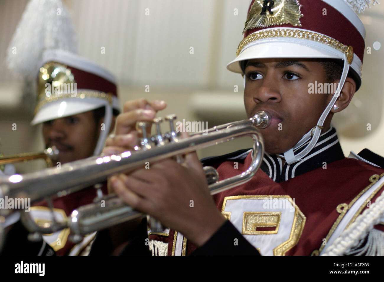 Detroit Michigan The Renaissance High School band plays at the 5th ...