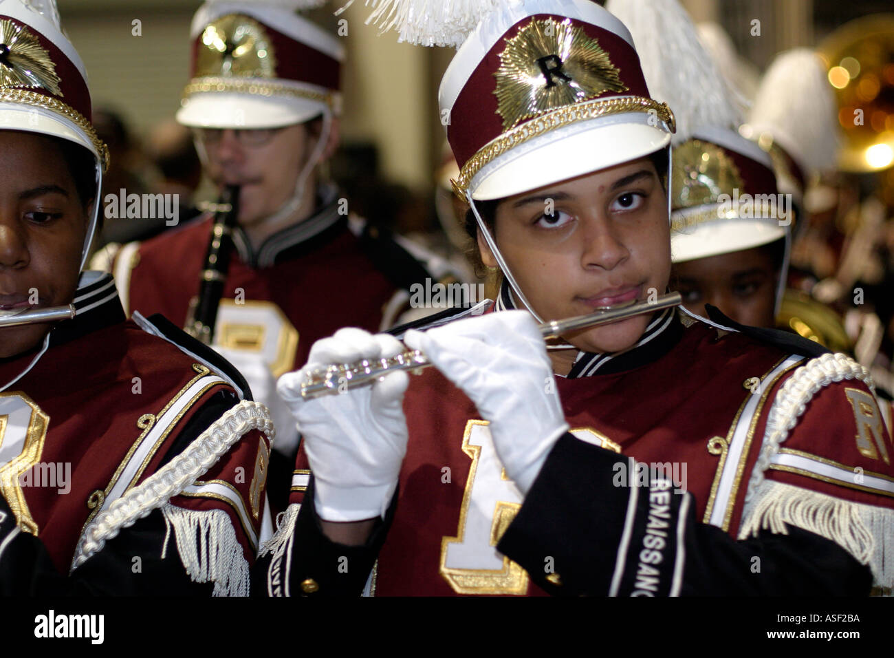 Detroit Michigan The Renaissance High School band plays at the 5th ...
