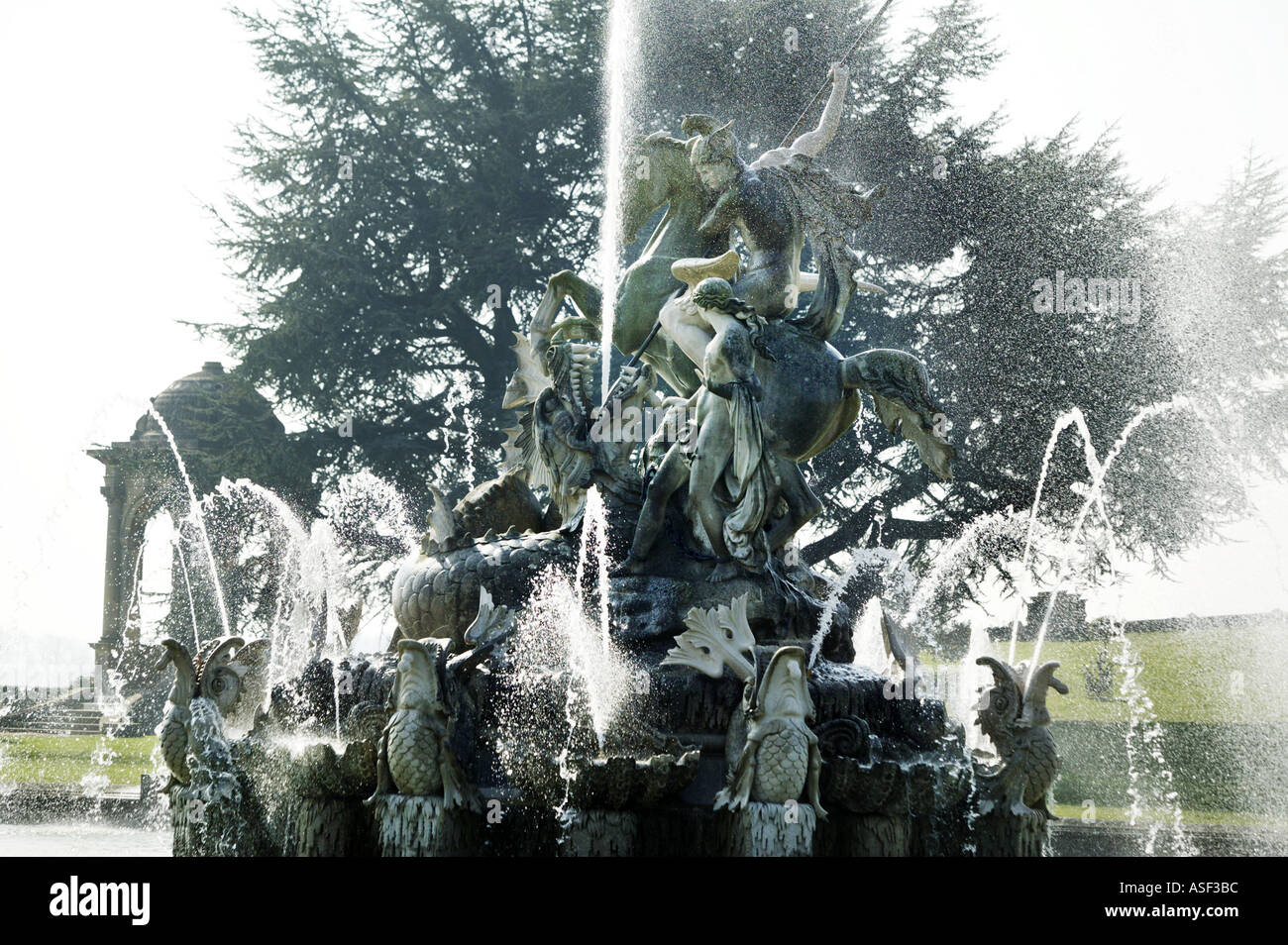 The Perseus and Andromeda fountain at Witley Court Worcestershire UK ...