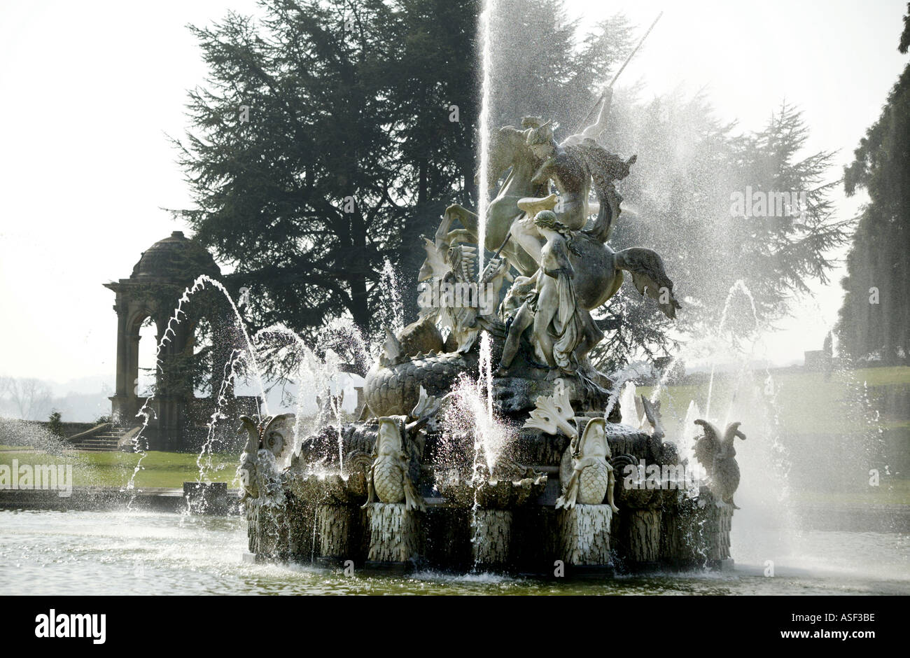 The Perseus and Andromeda fountain at Witley Court Worcestershire UK ...
