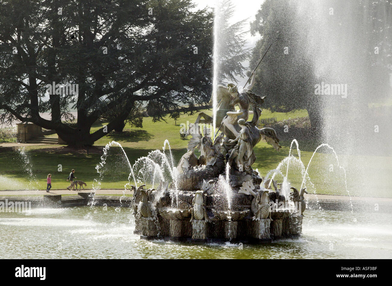 The Perseus and Andromeda fountain at Witley Court Worcestershire UK ...