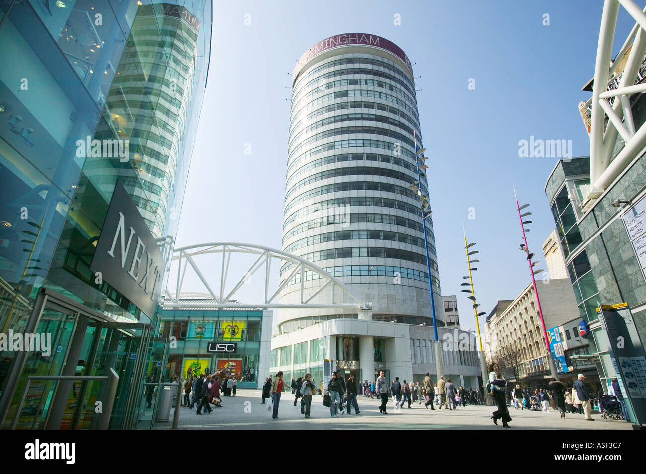 The Rotunda building near the Bullring shopping centre in Birmingham UK ...