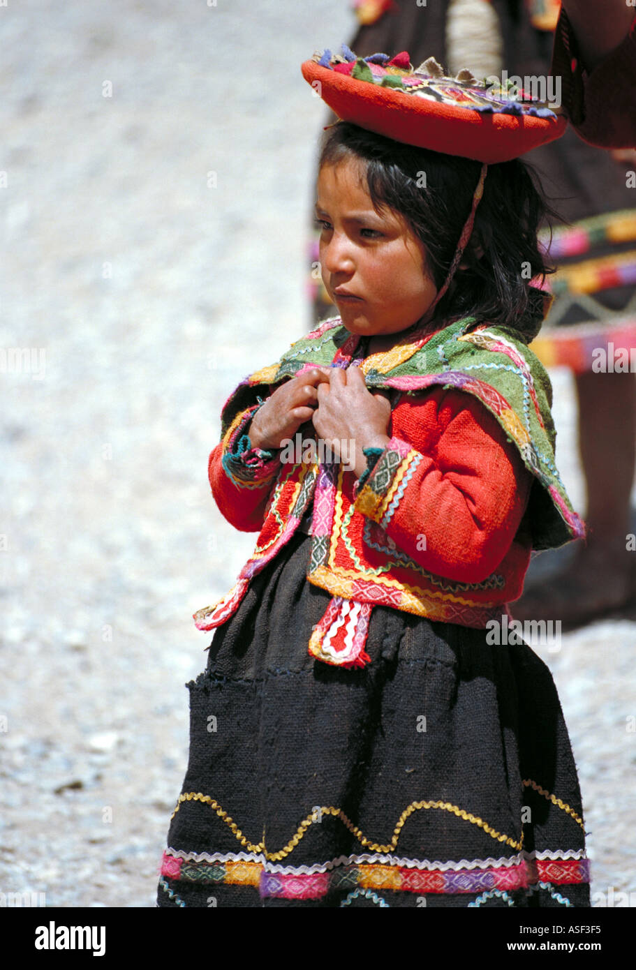 Peruvian Child with Traditional Costume, Plaza de Armas, Cusco, Peru ...