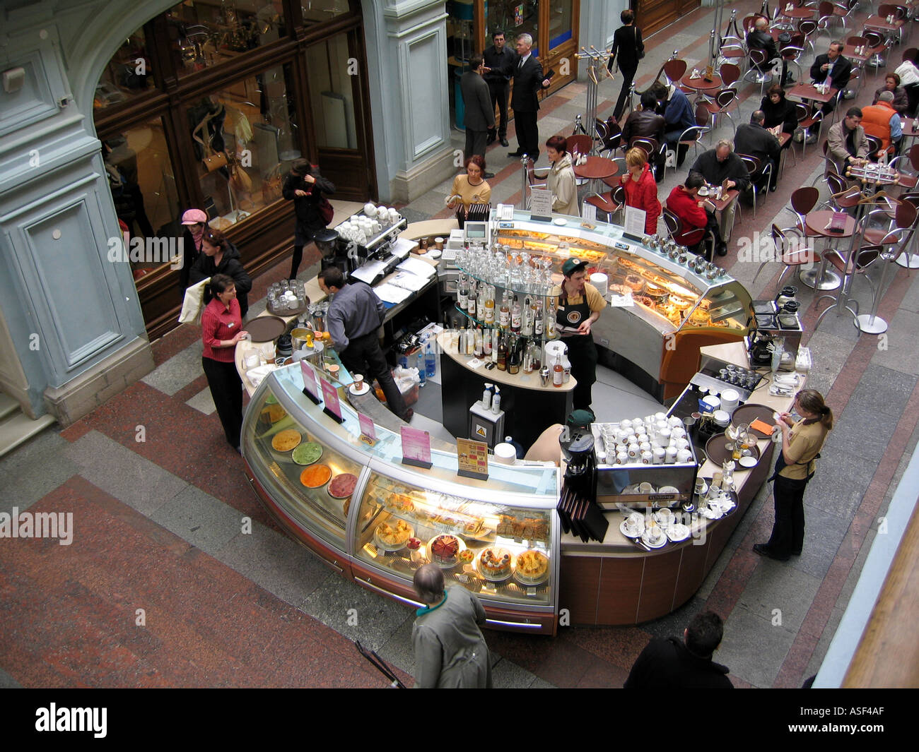 Fast Food Outlet in the GUM Store on Red Square Moscow Russia Russian ...