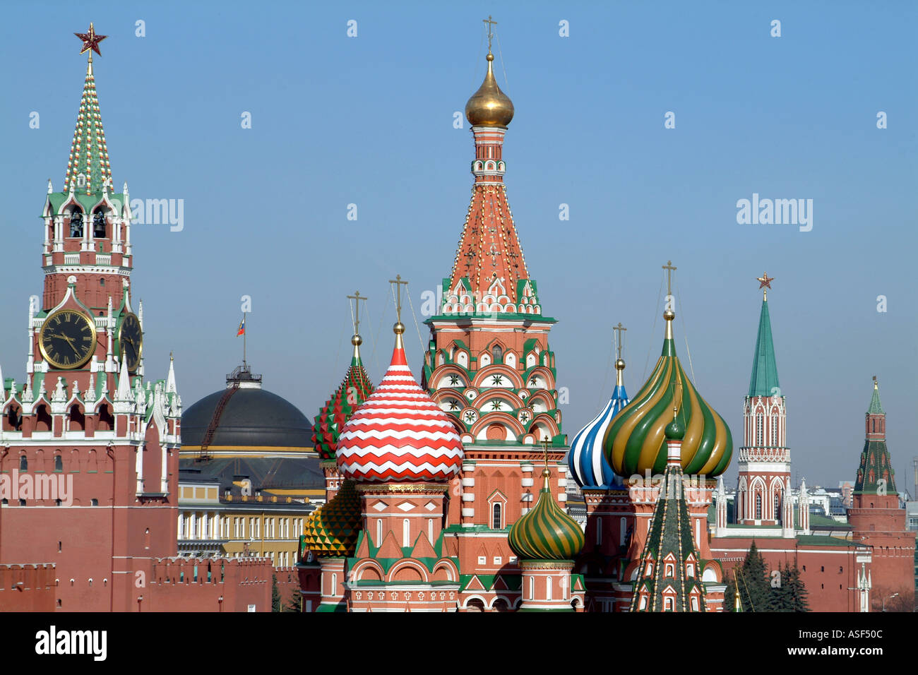 Moscow Russia colourful Towers and Domes Cathedrals and Churches around ...