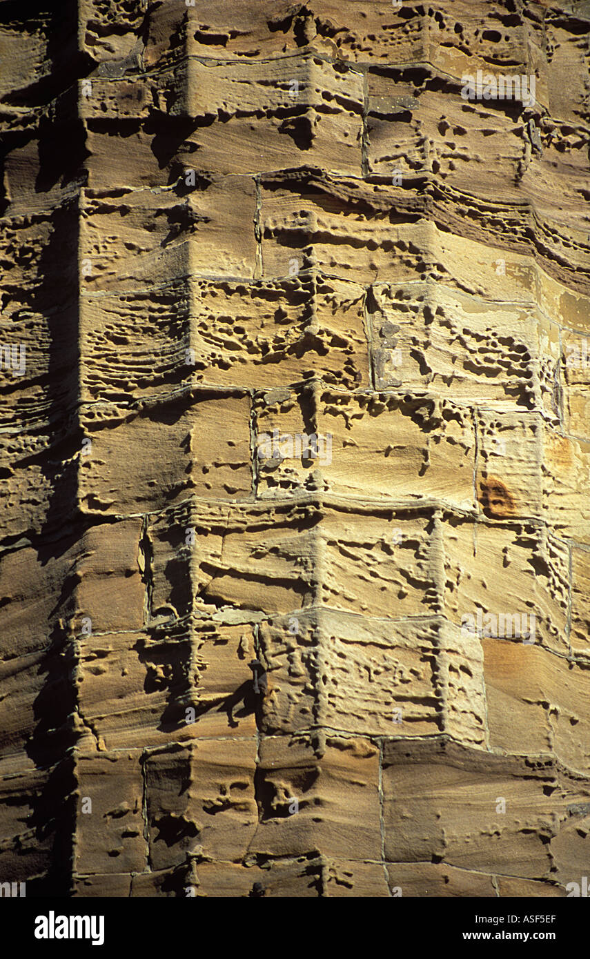 Erosion of stone fluting on the column bearing the light house at ...