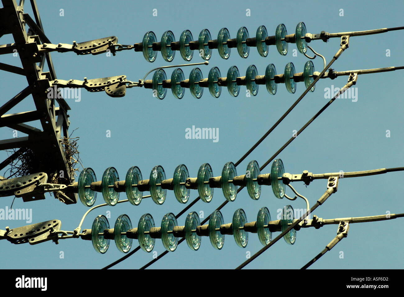 High Voltage Electricity Distribution Pylon Insulator and Power Line ...