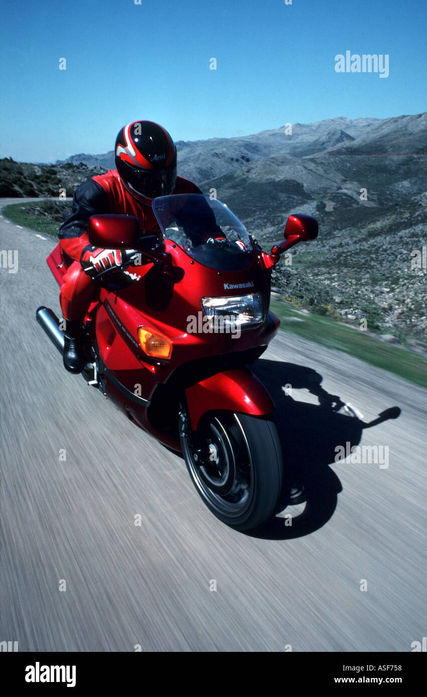 Red motor bike hi-res stock photography and images - Alamy