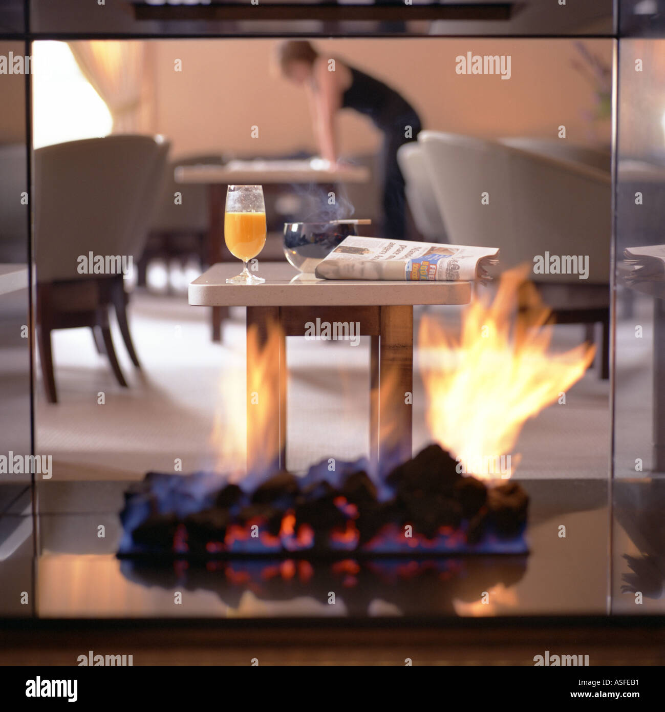 figure and fireplace Stock Photo - Alamy