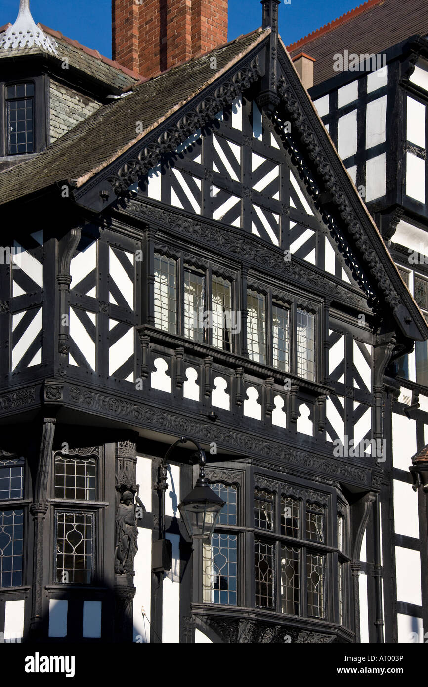 Tudor buildings in "The Rows" in Chester in the county of Cheshire in ...