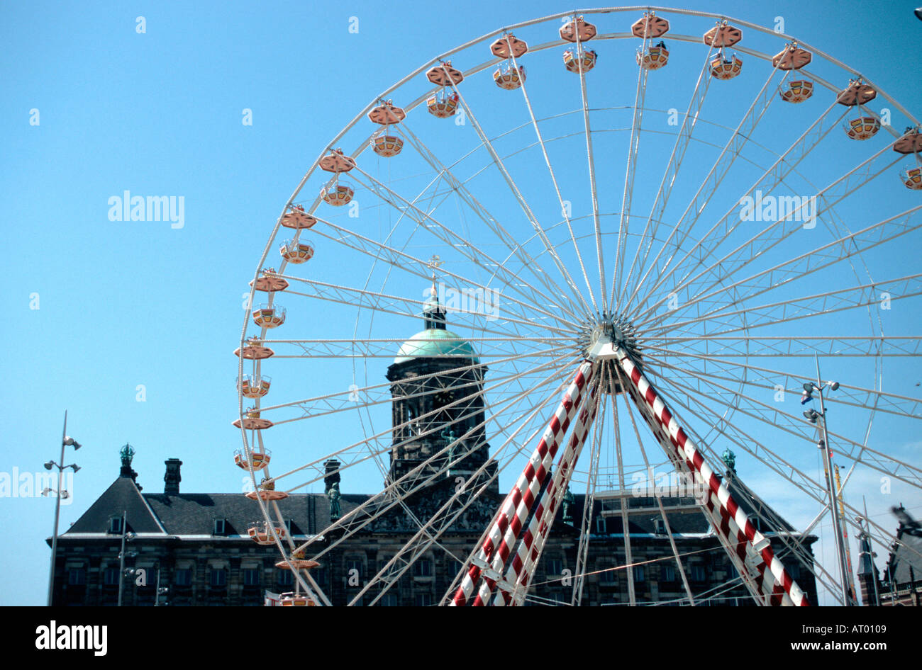big wheel on Koninginnedag Dam Square Amsterdam Netherlands Stock Photo ...