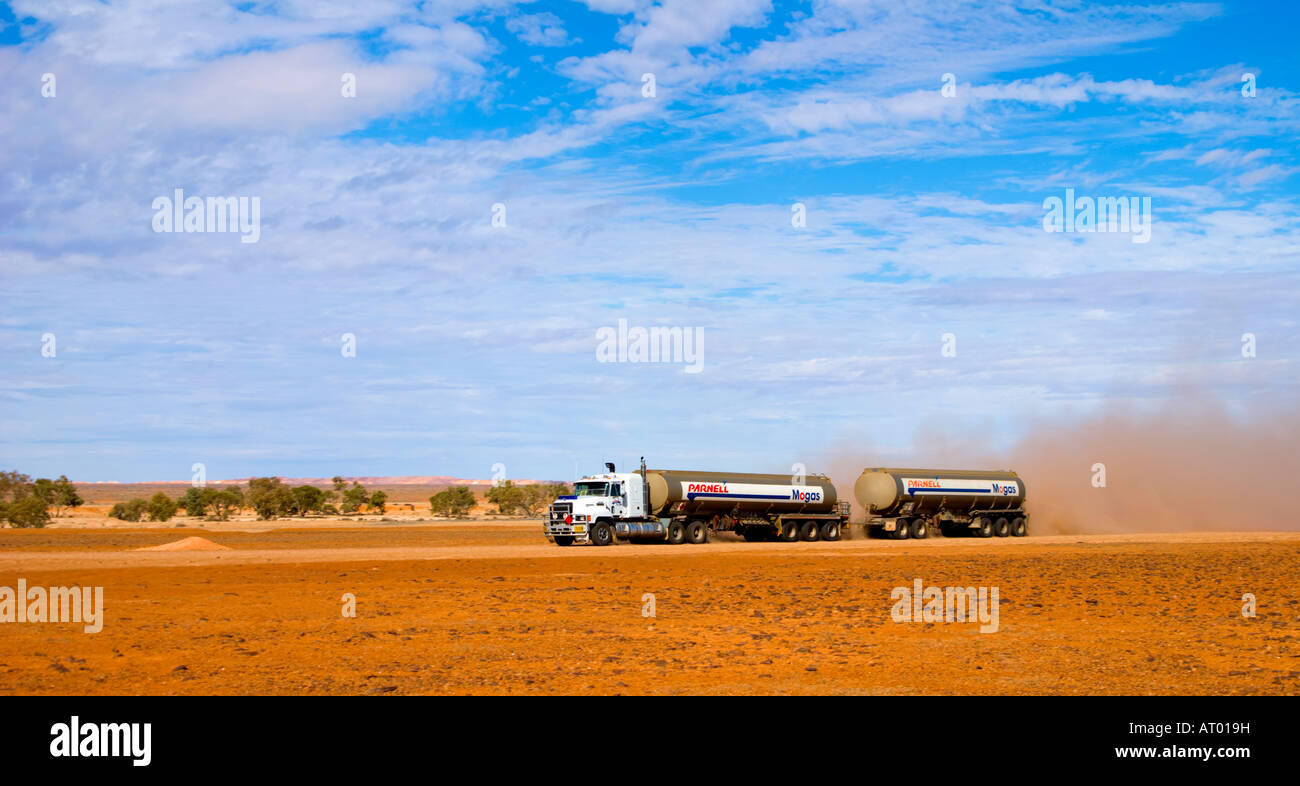 Road train in outback Australia Stock Photo - Alamy