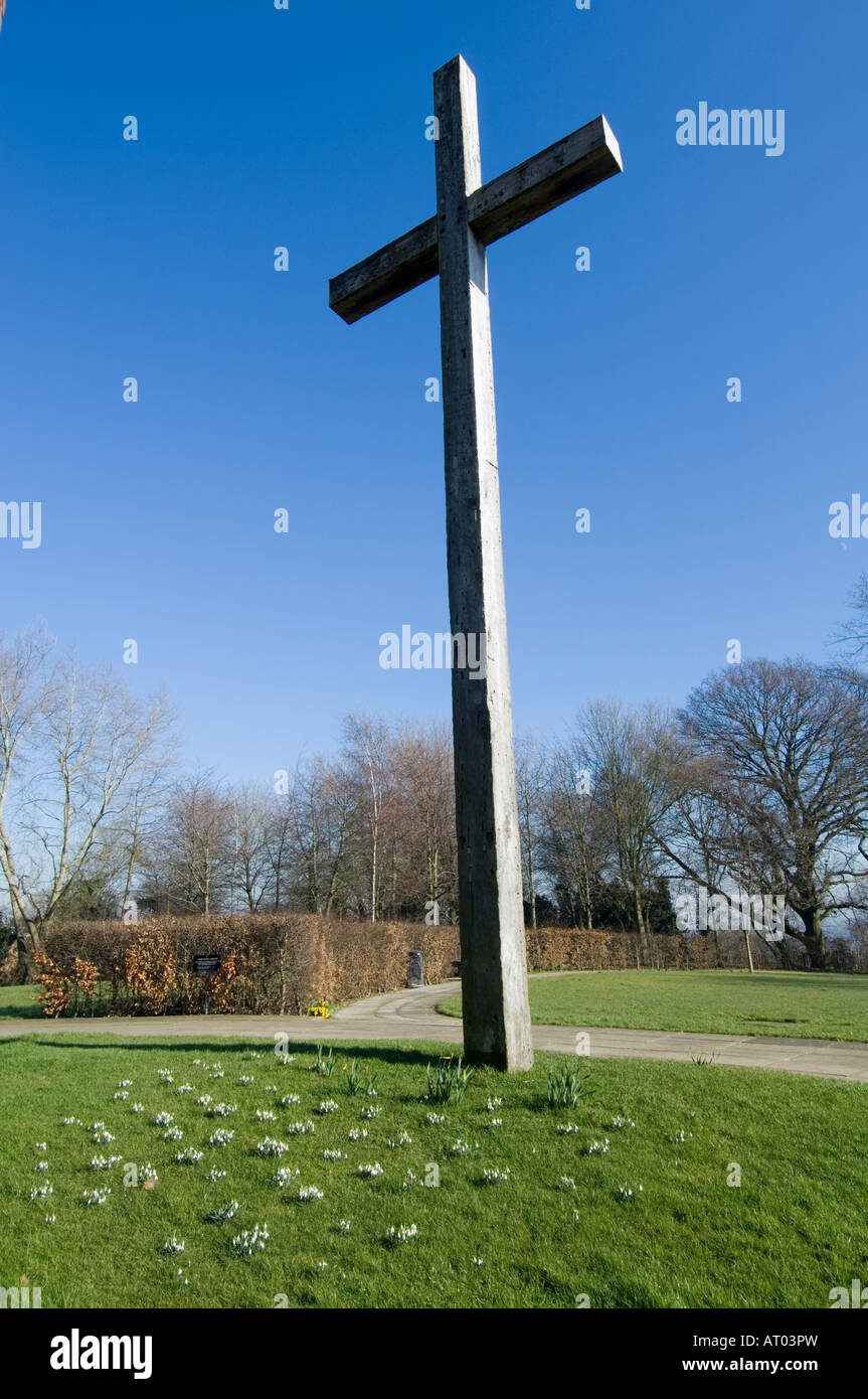 Wooden Cross Guildford Cathedral Surrey UK Stock Photo - Alamy