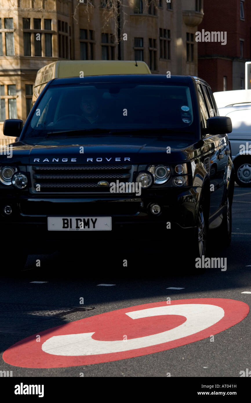 Cars entering the congestion charge zone, London Stock Photo - Alamy